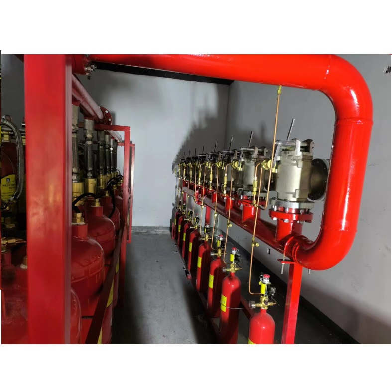 5.6Mpa 120L Type FM200 Fire Suppression System Heptafluoropropane red Color