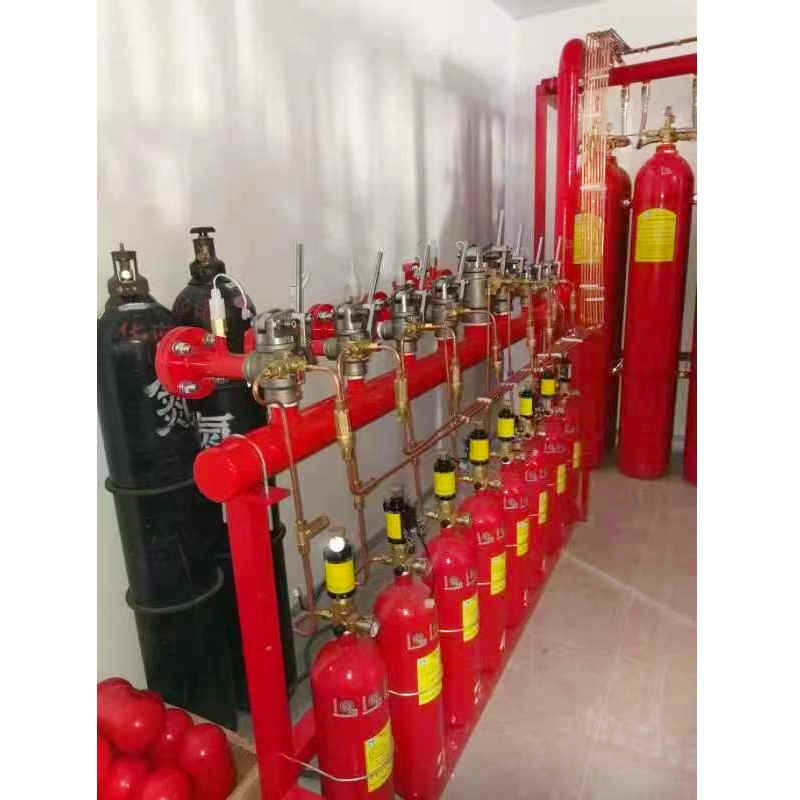 90L 15MPa 20MPa IG100 Nitrogen Fire Suppression System Red Pipe Network Type