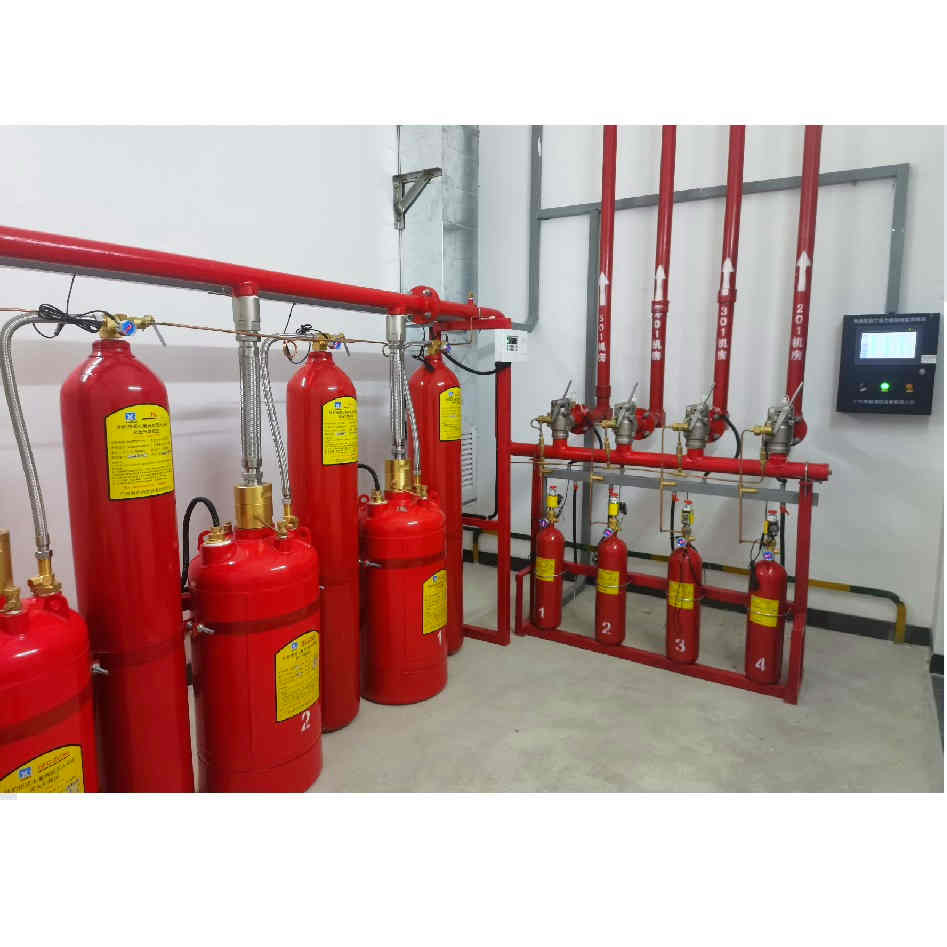 Heptafluoropropane FM200 Gas Fire Extinguishing System 4.2Mpa / 5.6Mpa Working Pressure